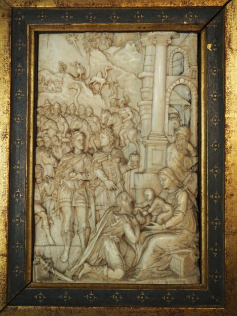 Antique Ivory relief the Adoration of the Three Kings - Dullaert Antiques